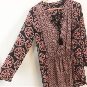 Tolani | Dresses | Tolani Mix Print Tie Front Amanda Tunic Dress | Poshmark